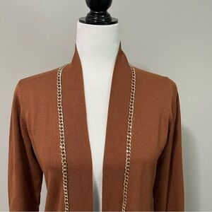 Laura | Sweaters | Laura Petite Gold Chain Detail Openfront Long ...